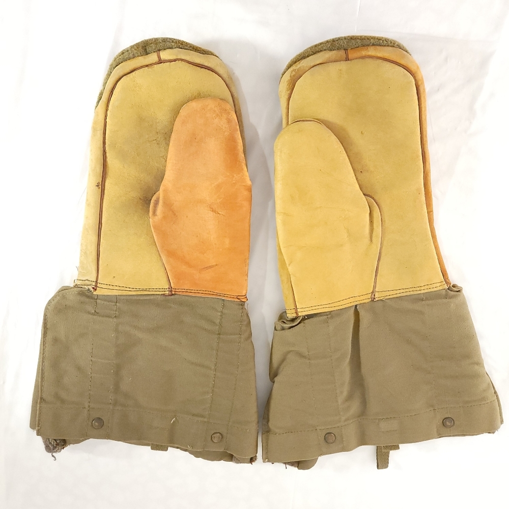 Genuine Wwii Gi Issue Type I Mitten Shells Leather Pa… - Gem